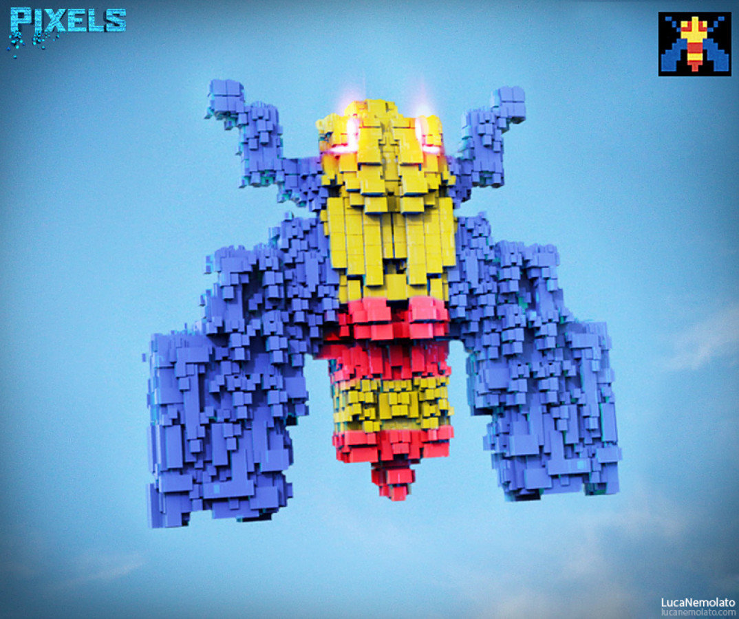 ArtStation - PIXELS - Galaga