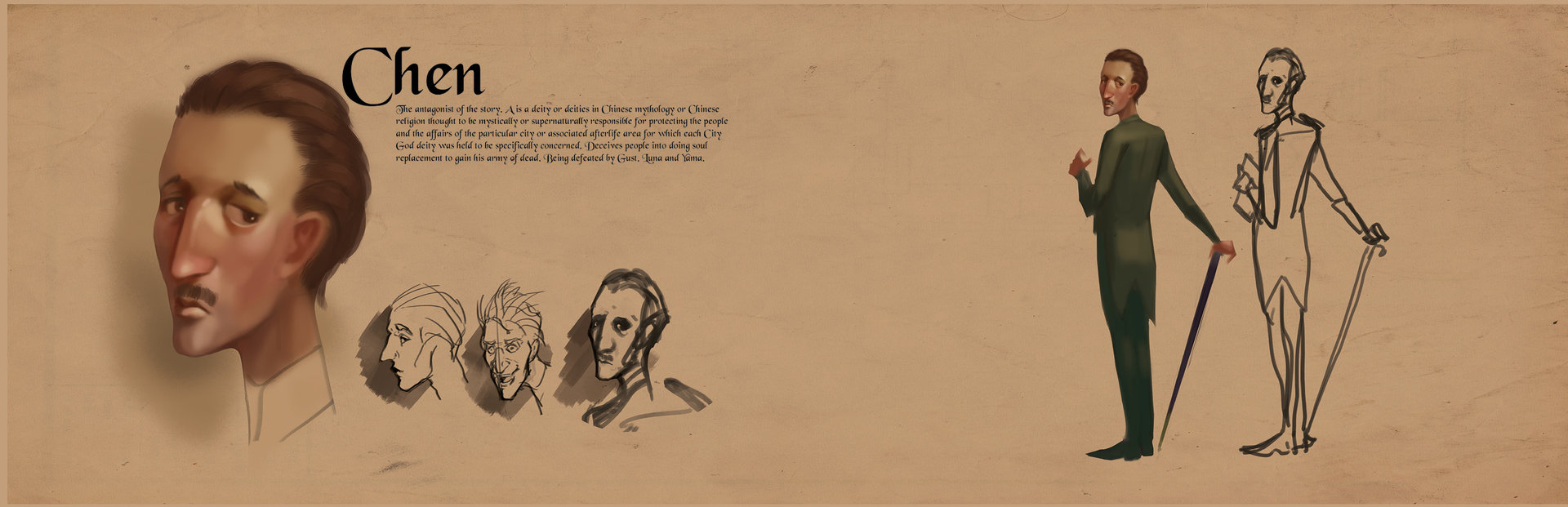 Weichen Lin - Ghost Story Character Design