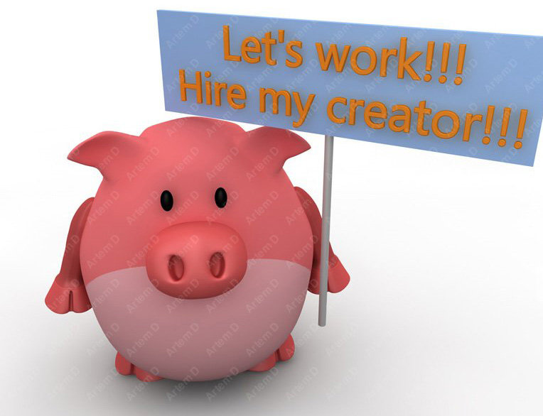 ArtStation - Pigs for 3d illustration of childrens project and for 3d ...