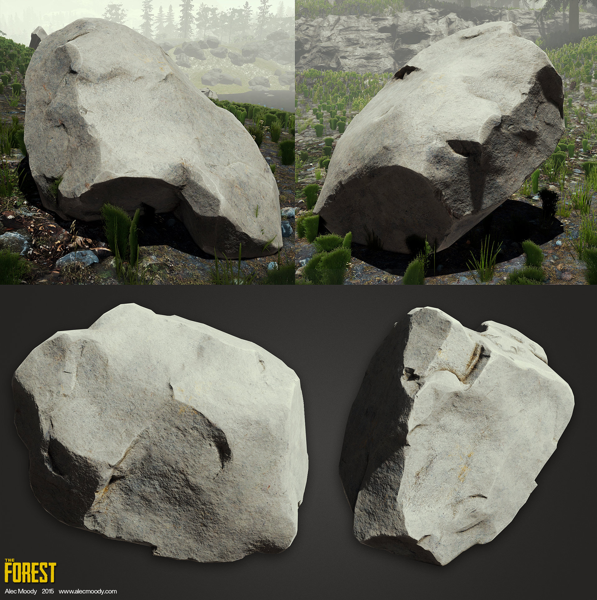 ArtStation - Simple rock - The Forest