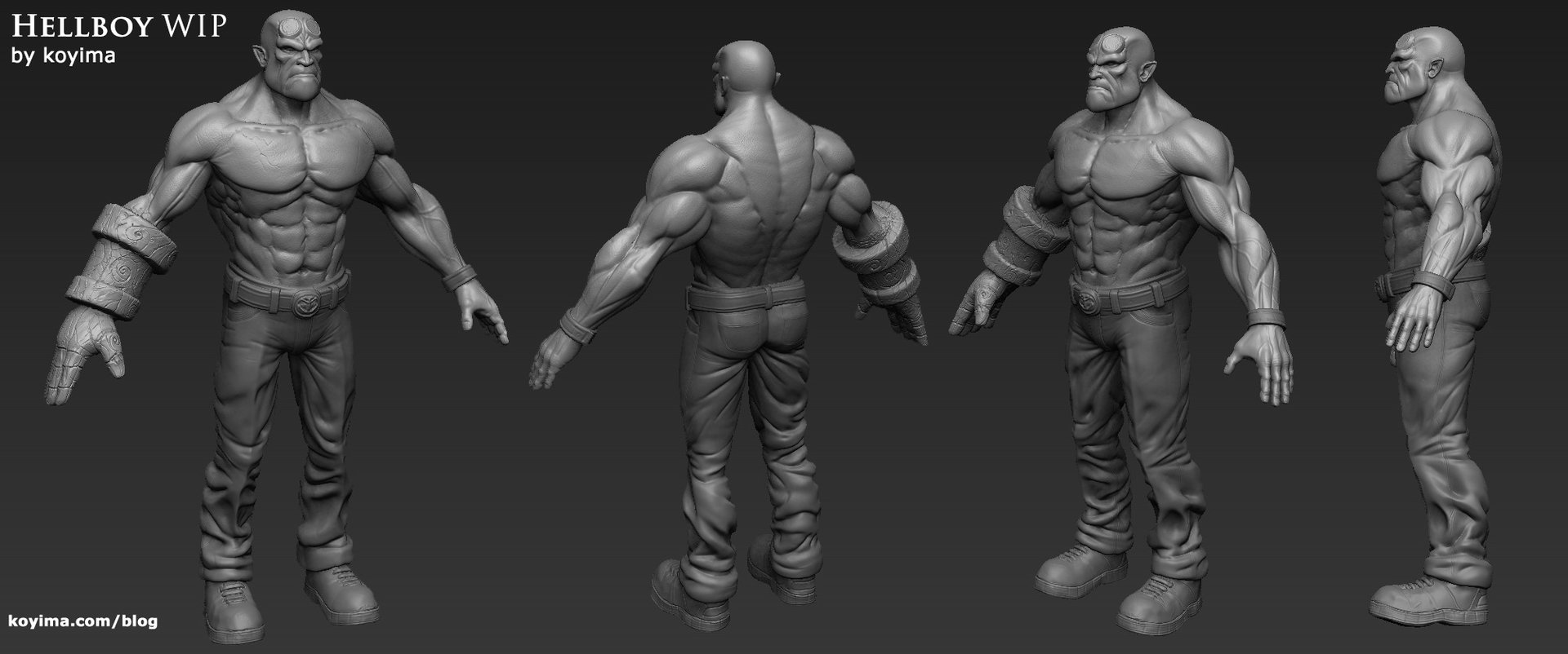 ArtStation - Hellboy WIP