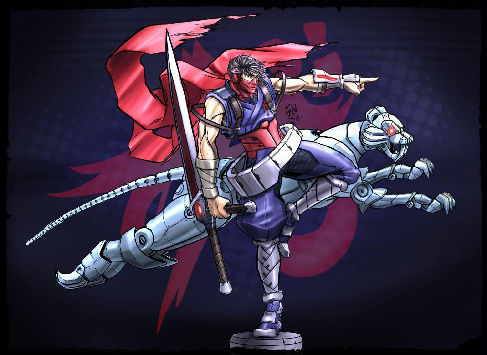 Riccardo Aversa - Strider Hiryu Fan Art