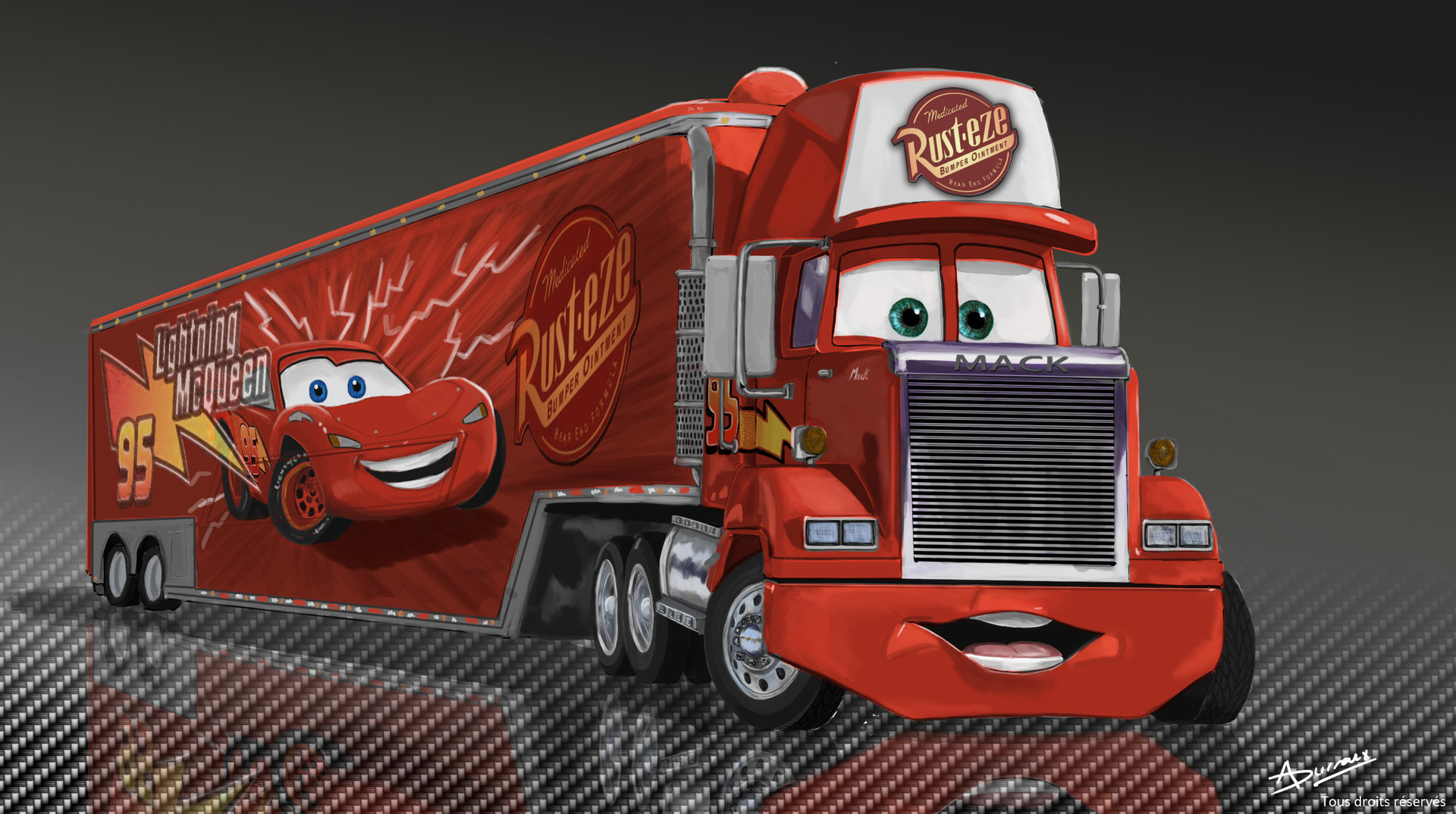 how to draw mack from cars