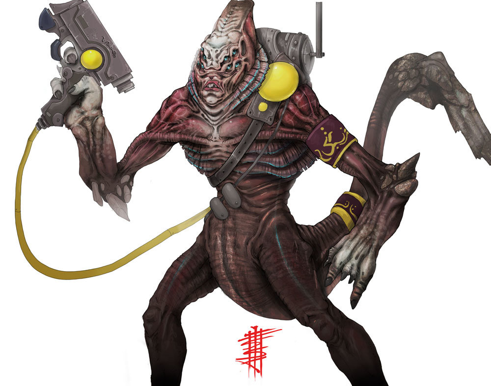 ArtStation - Amphibious Alien Hunter