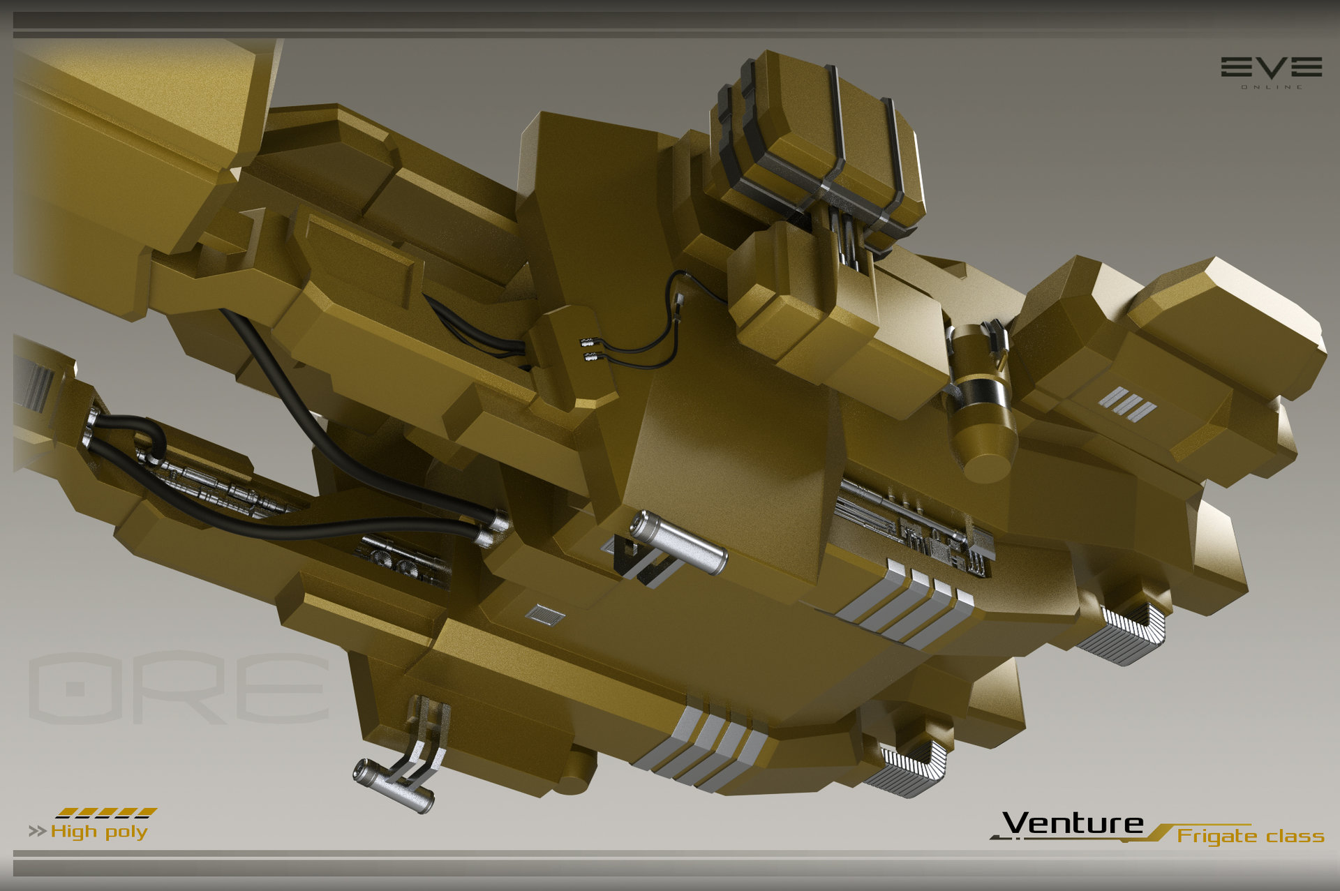 Kasper Hansen - Venture. EVE Online, ORE frigate hull.