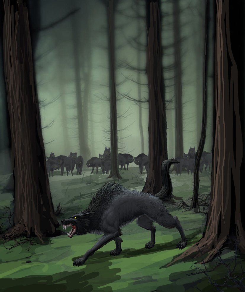 ArtStation - angry wolf