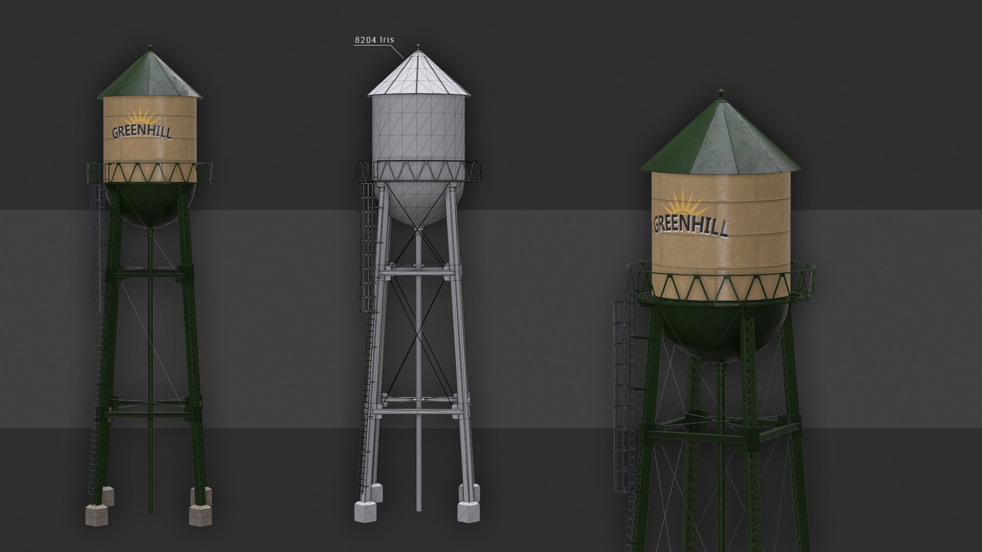 ArtStation - Water Tower game asset