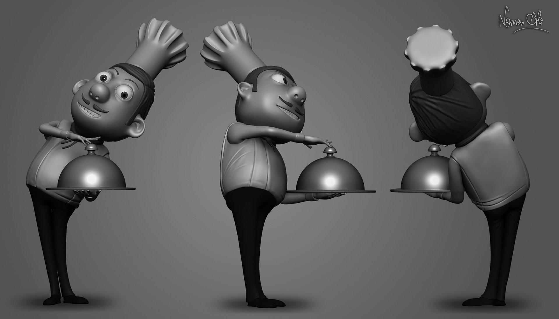 ArtStation - Cartoon Chef for 3d printing
