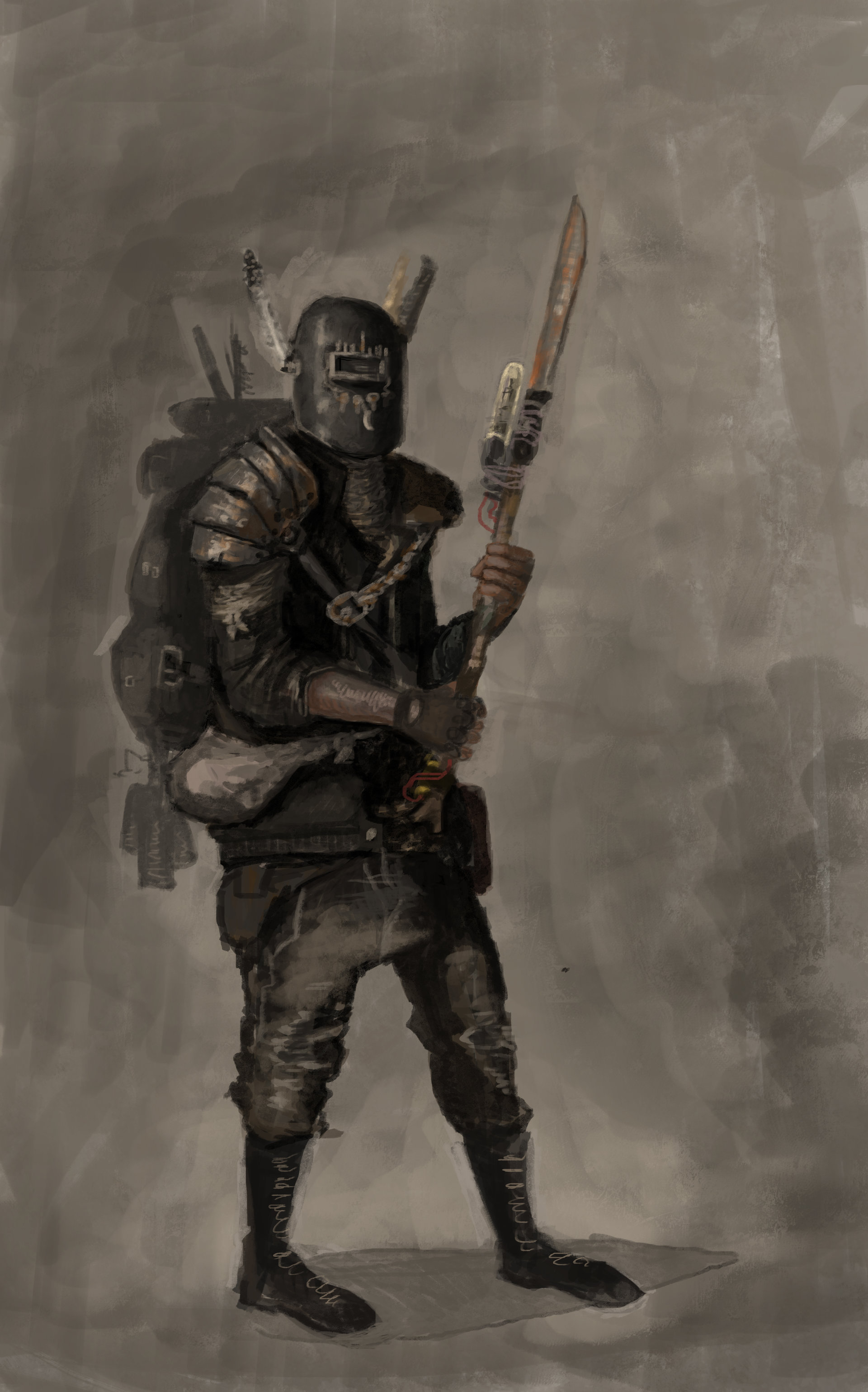 ArtStation - Post-apocalipytic warrior