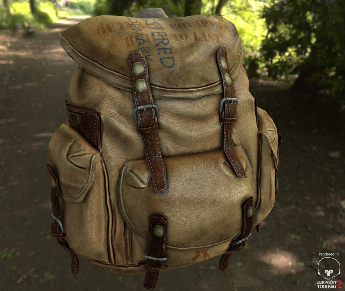 ArtStation - Game Prop : Low poly Backpack