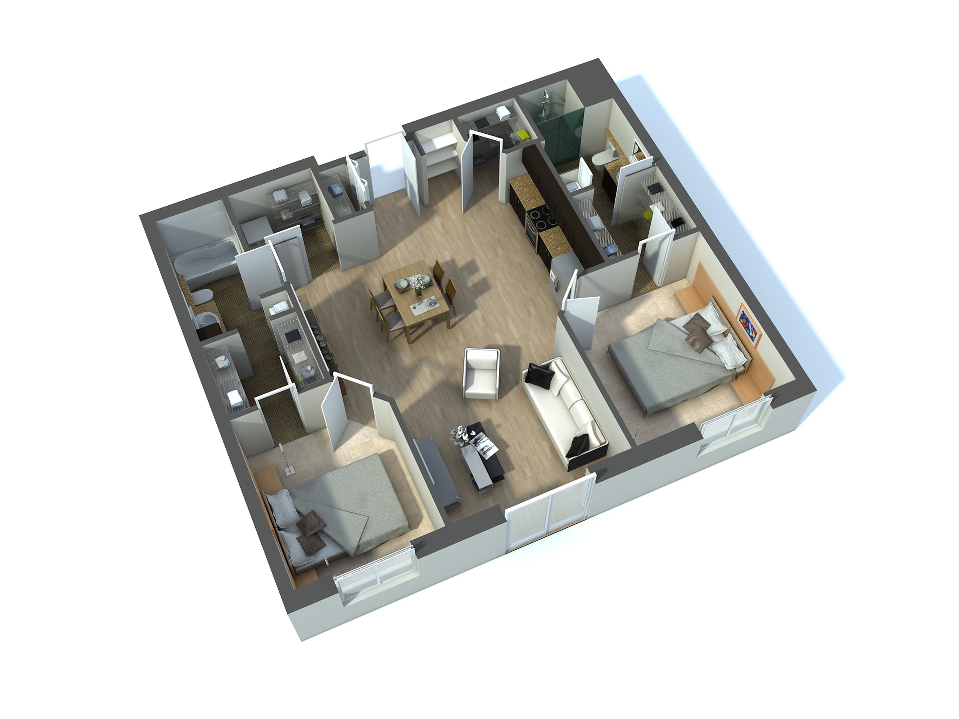 ArtStation - 3d Floor Plan Rendering