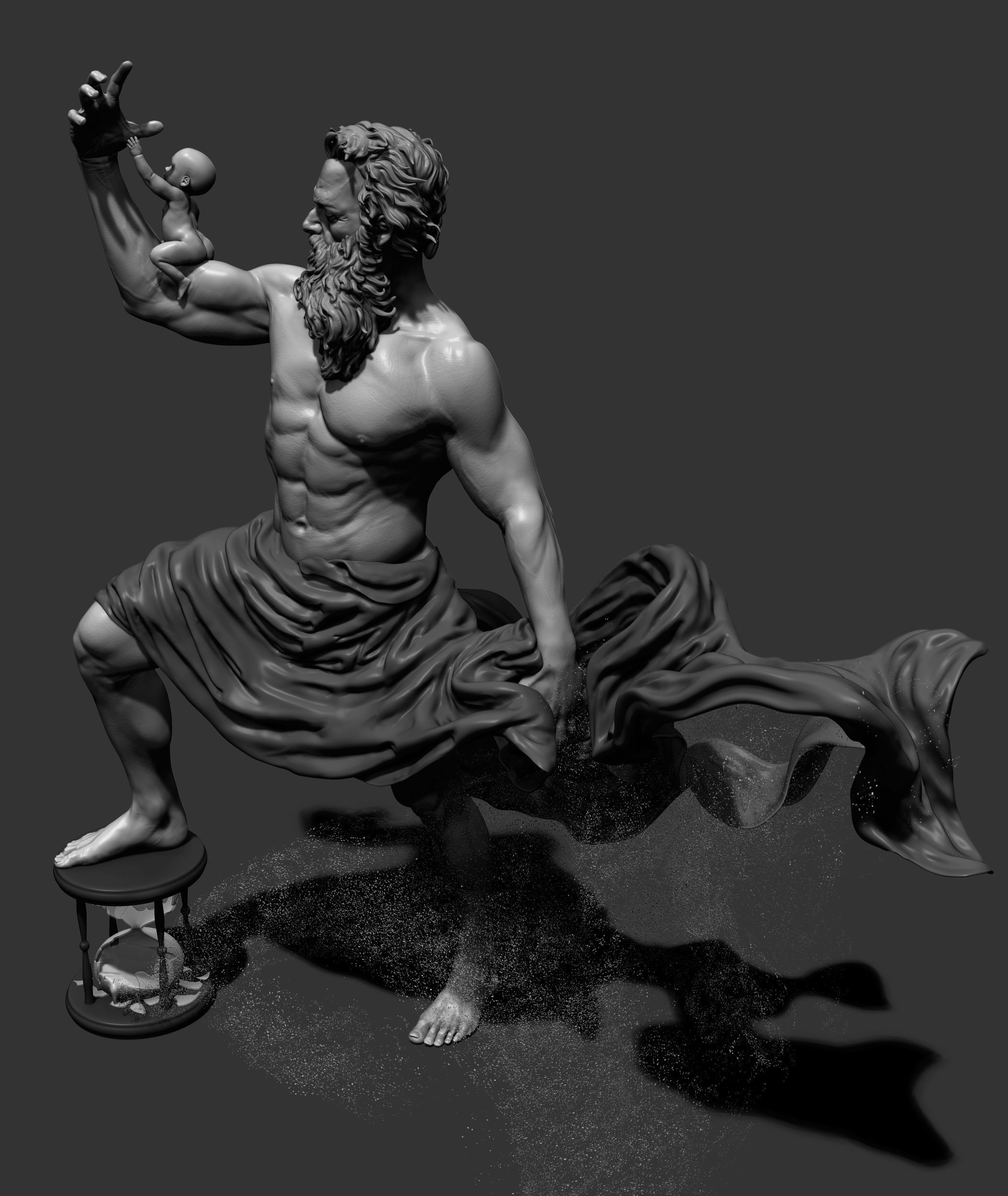 Cronus Greek Mythology Statue