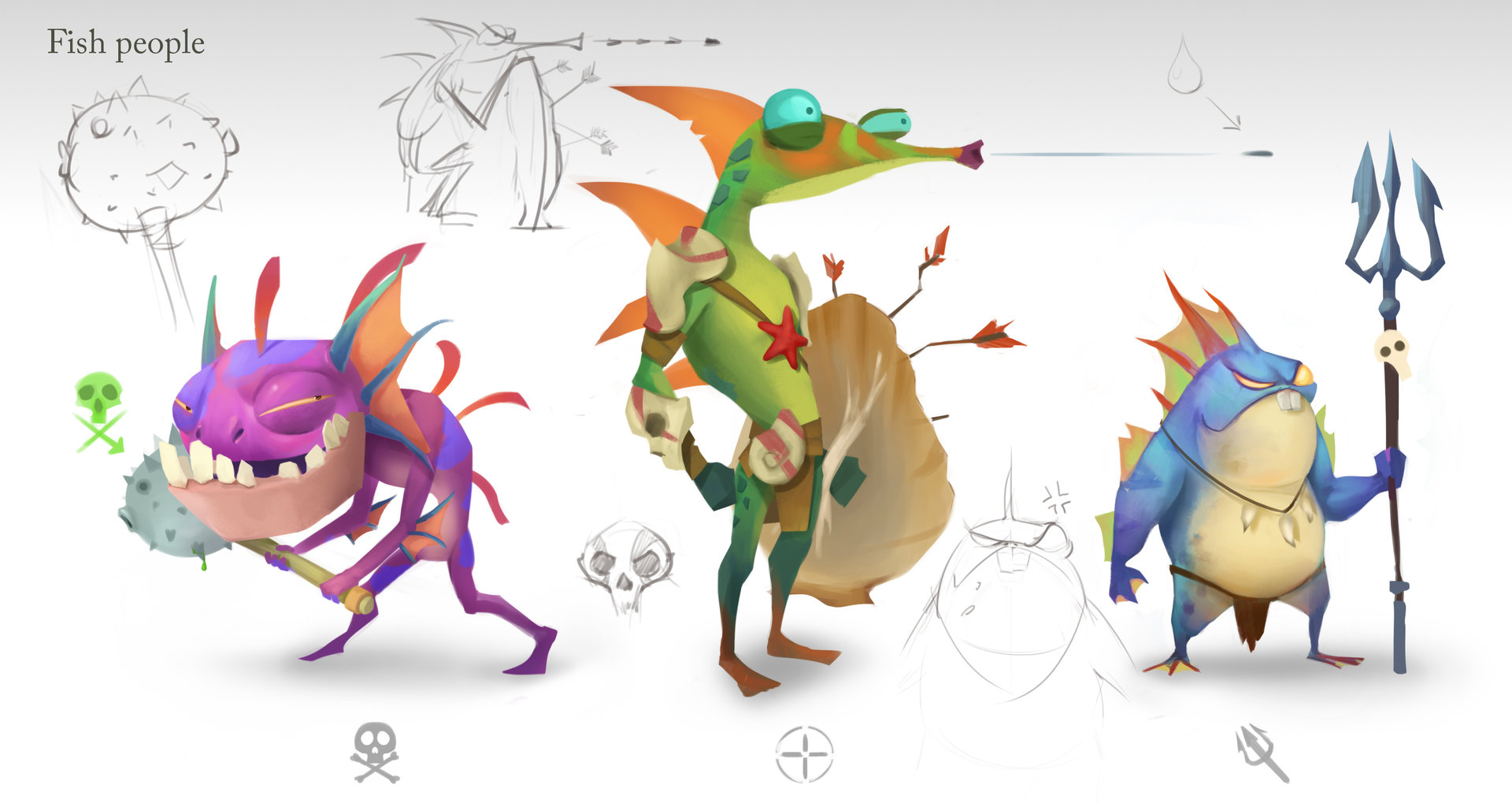 ArtStation - Fish man, Yi Lun Chen