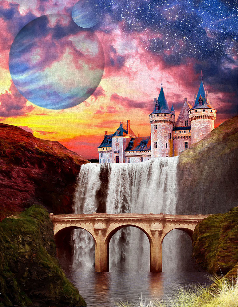 ArtStation - Waterfall Castle