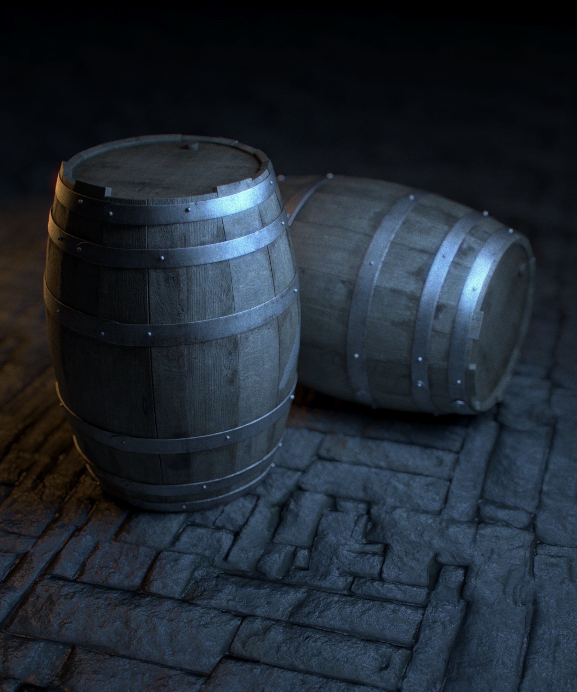 ArtStation - Wooden Barrel
