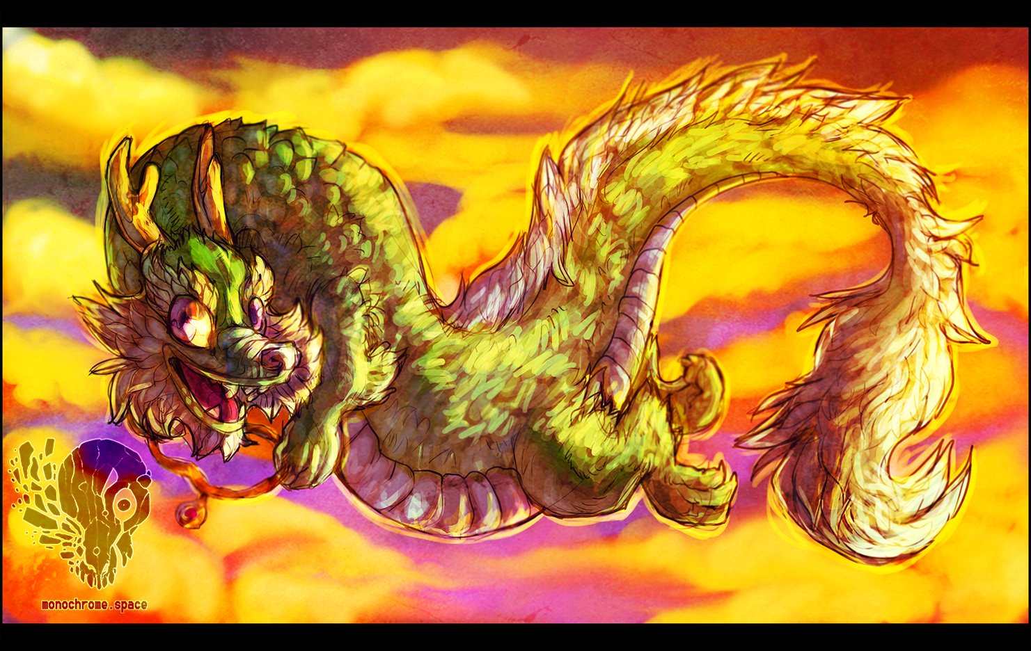 ArtStation - Sunset Dragon