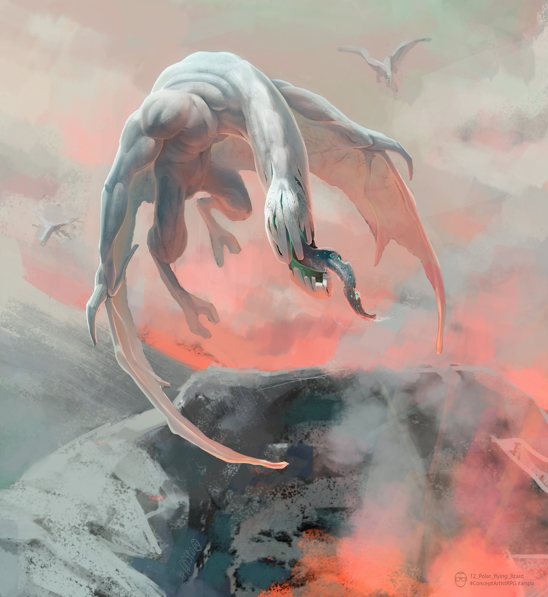 ArtStation - Polar flying lizard +WIP