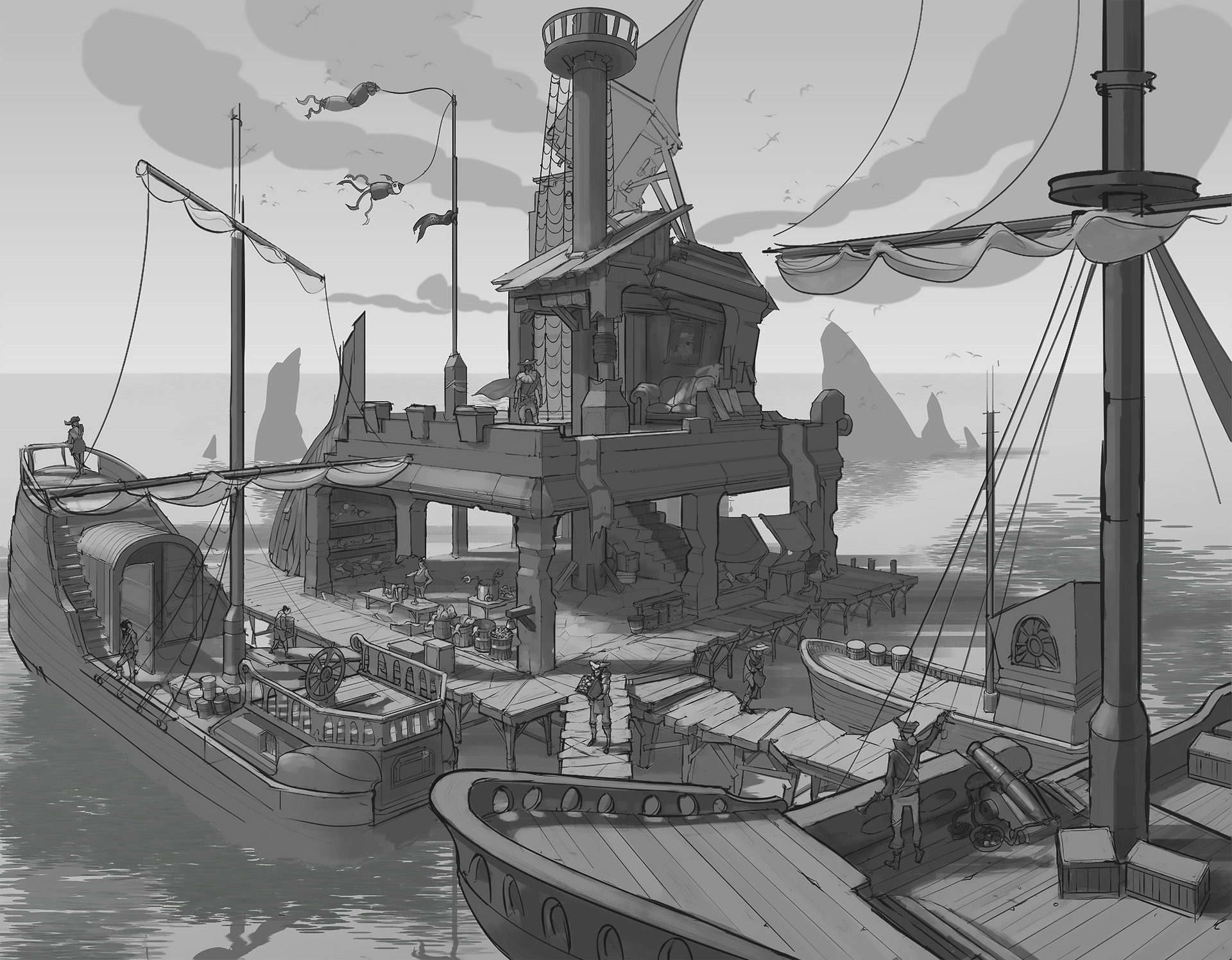 ArtStation - Trading Post, Jesper Darling Mørk