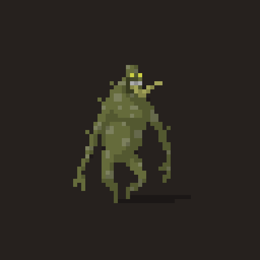 L Rtvri - Pixel frog monster from hellboy