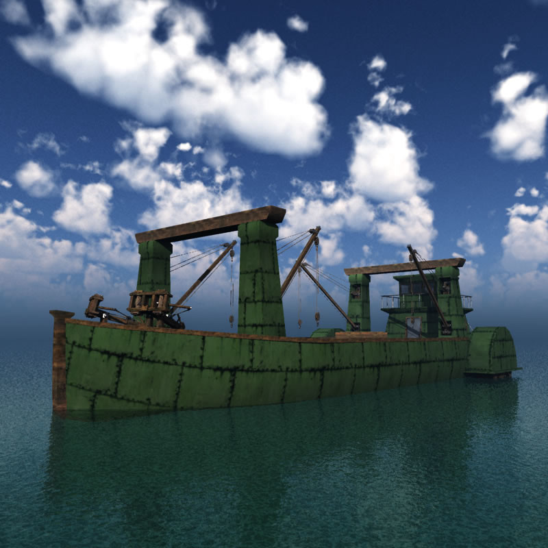 ArtStation - Dwarven Merchant Ship R2