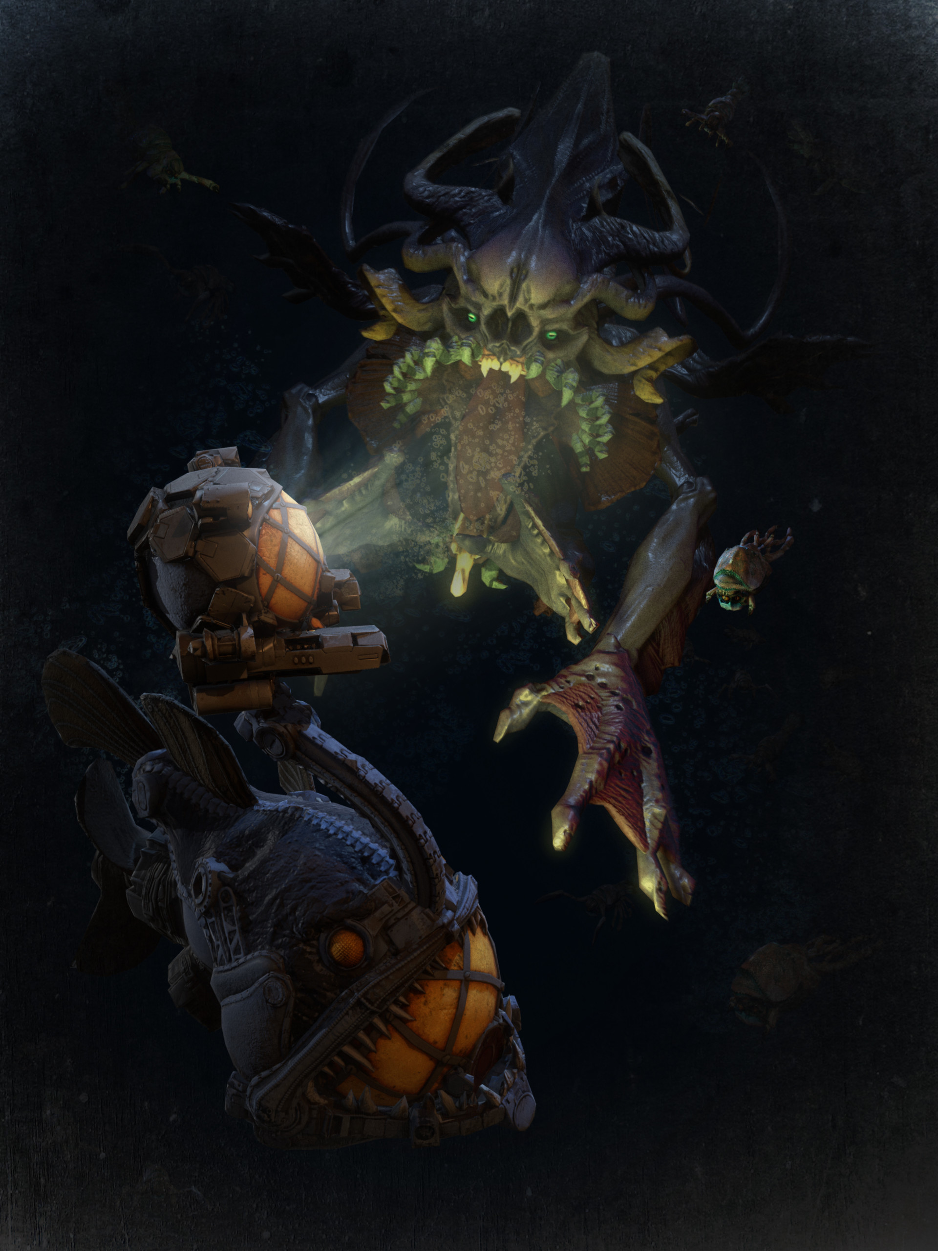 ArtStation - 48hr Game Jam (Angler Fish Submarine)