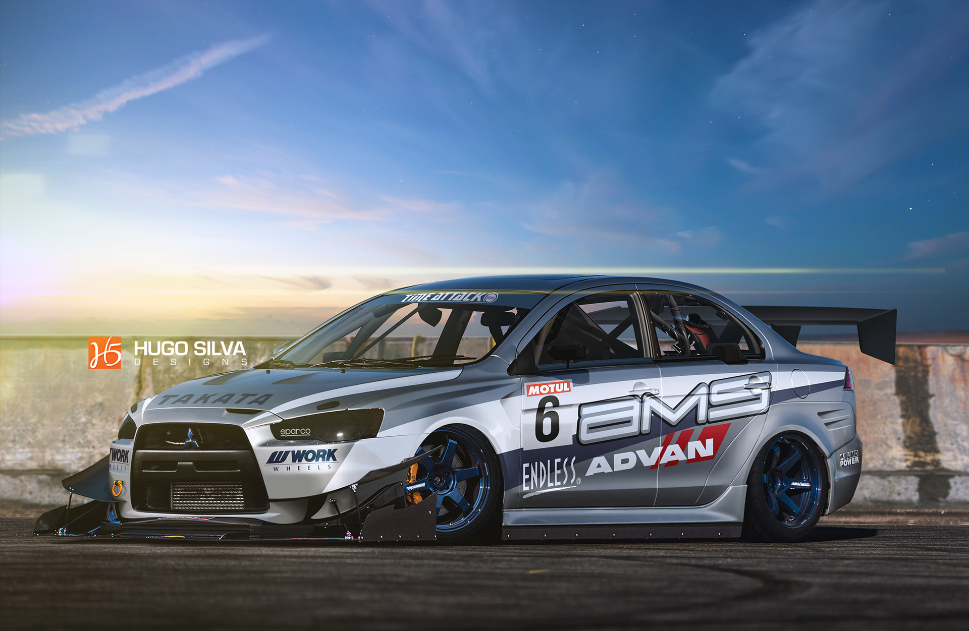 ArtStation - mitsubishi lancer time attack with video