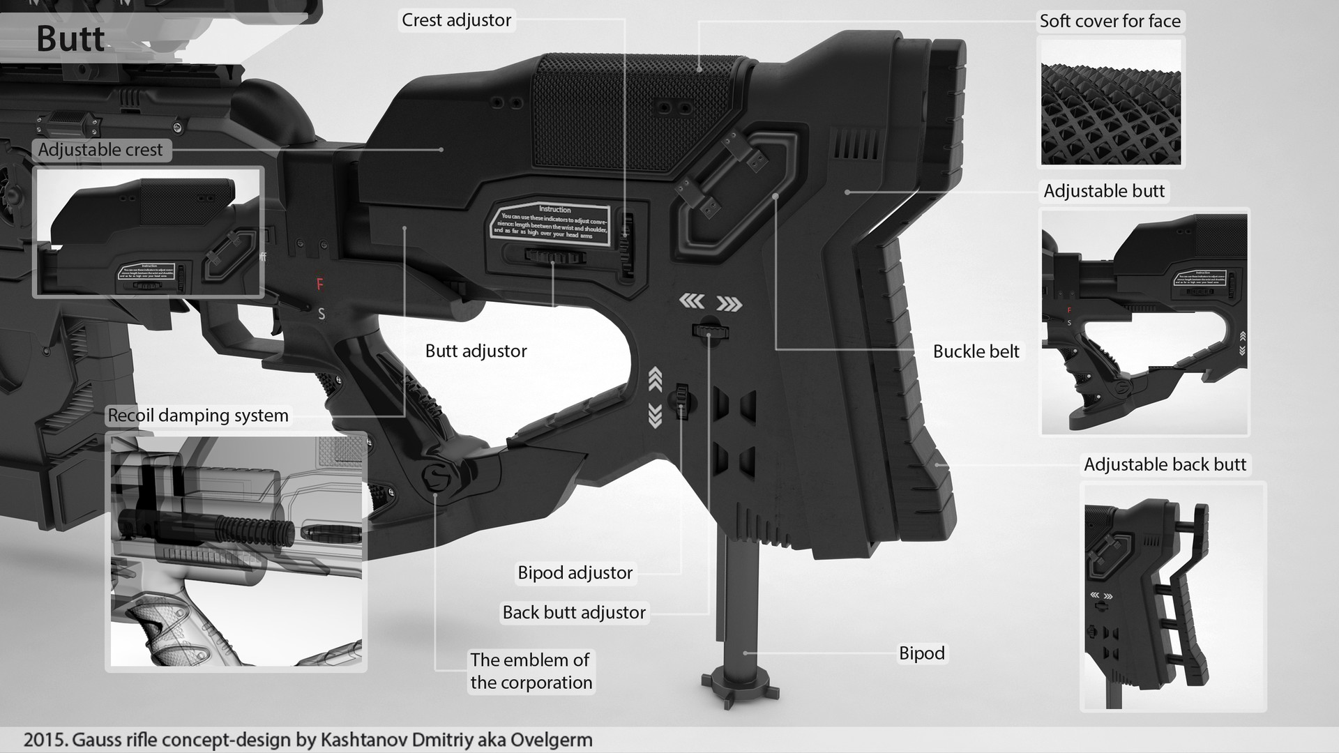 ArtStation - Gauss rifle concept-design