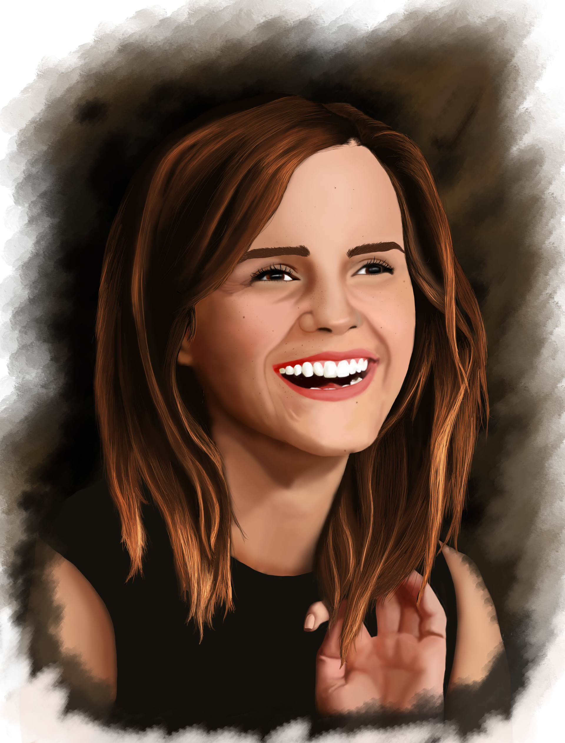 ArtStation - Emma watson digital portrait
