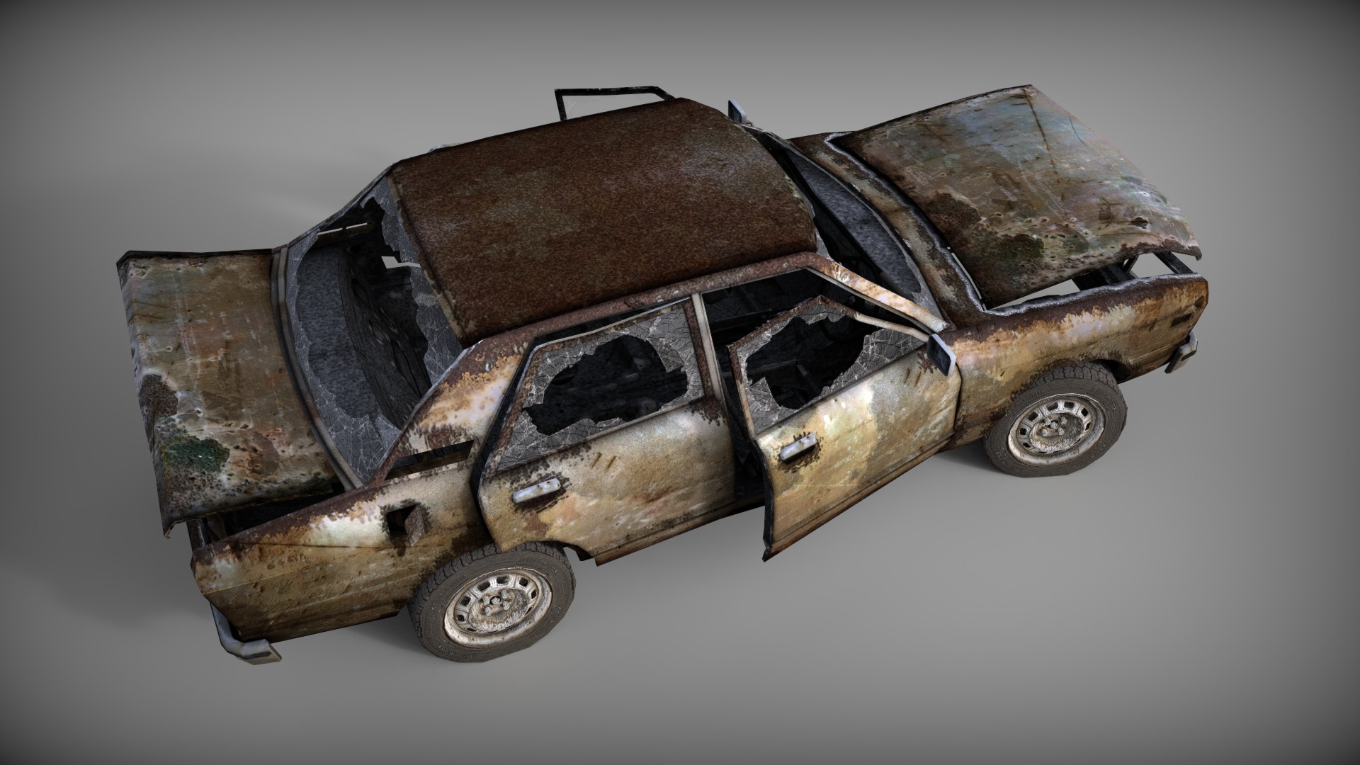 Michal Bystrek - Destroyed car