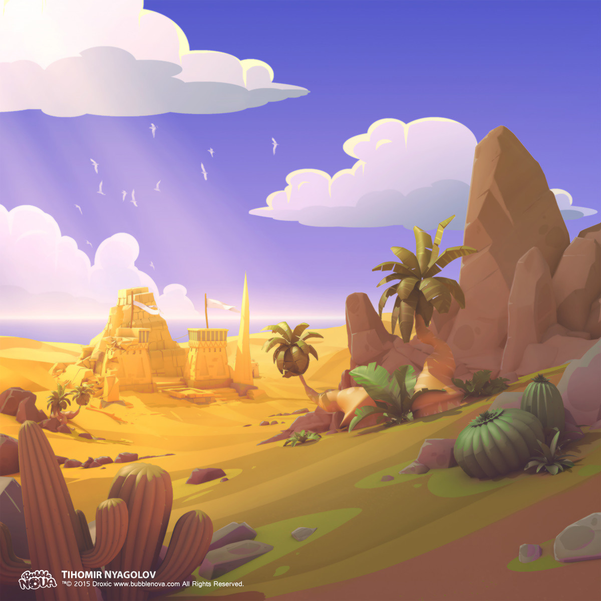 ArtStation - Desert from Bubble NOVA Game