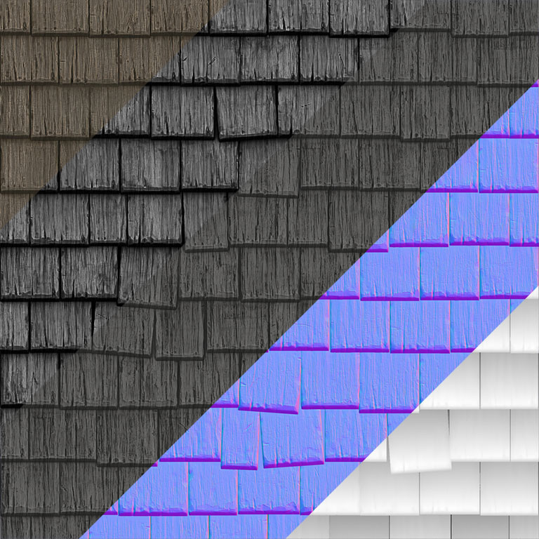 shingle roof pbr texture