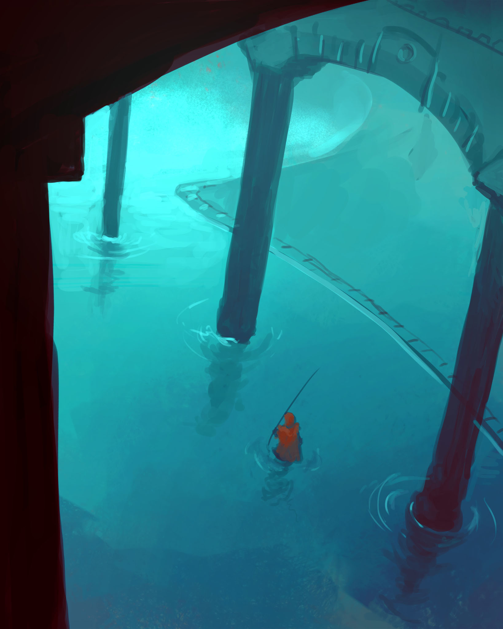 ArtStation - Flooded castle