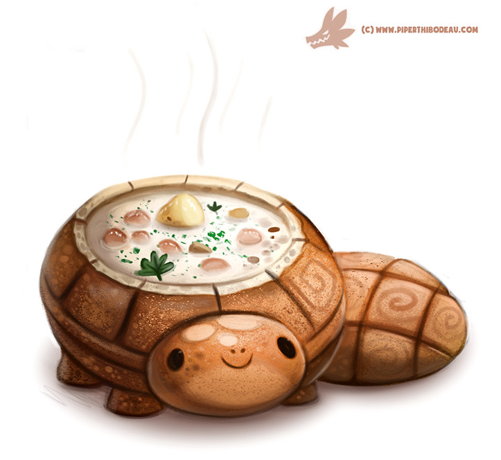 ArtStation - Daily Paint #1067. Bread Bowl Turtle