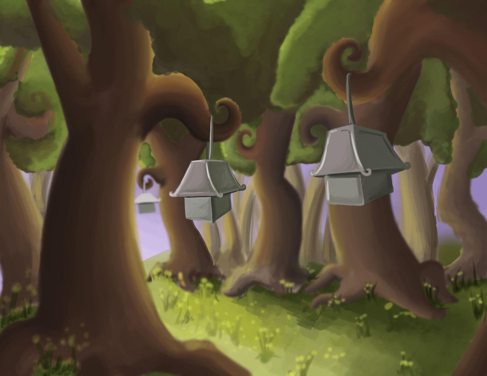 ArtStation - Fantasy Forest Background Design