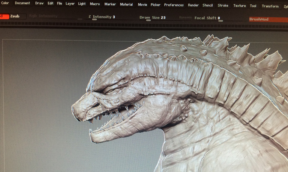 godzilla face stencil