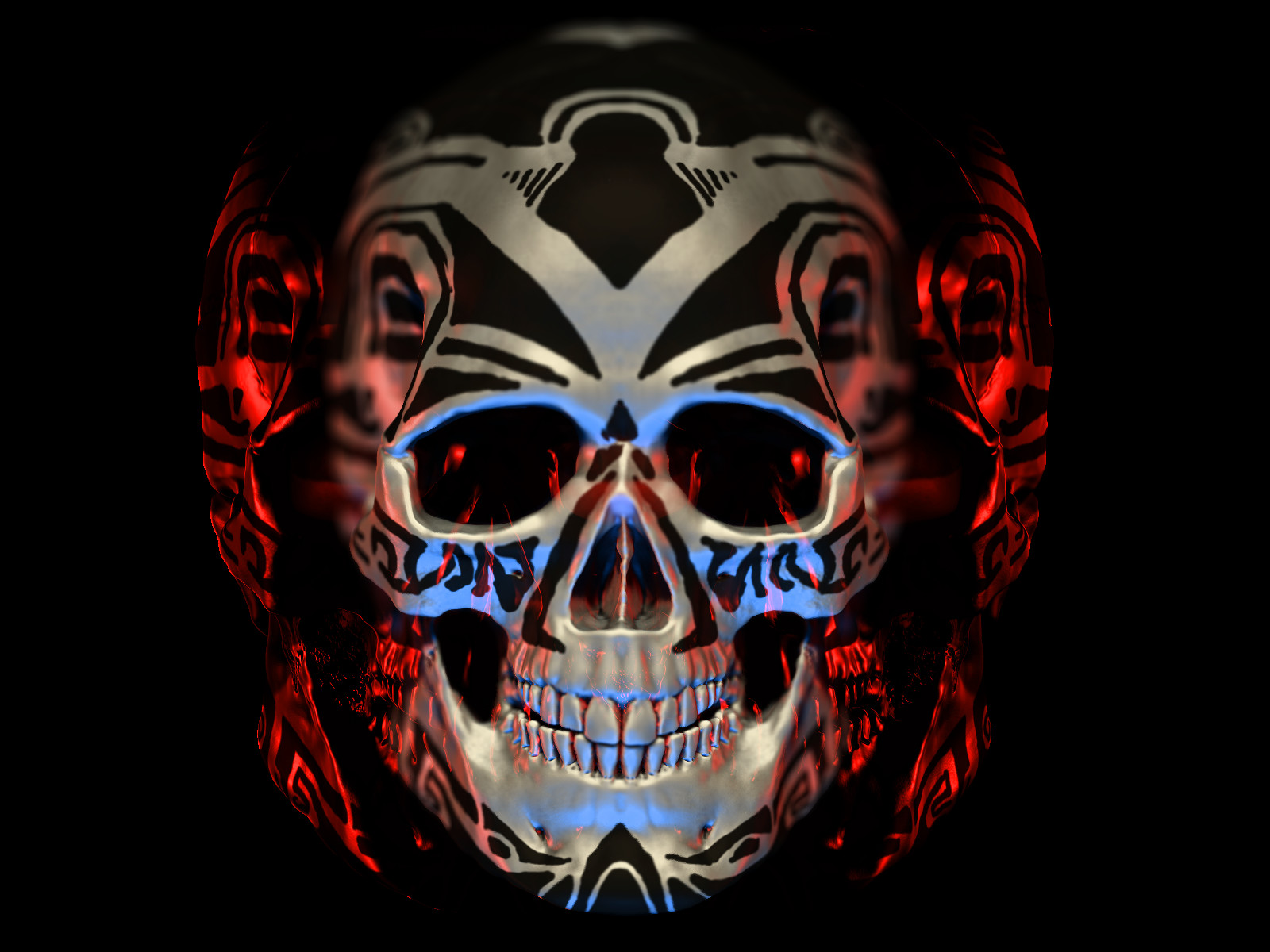 ArtStation - Skull holographic