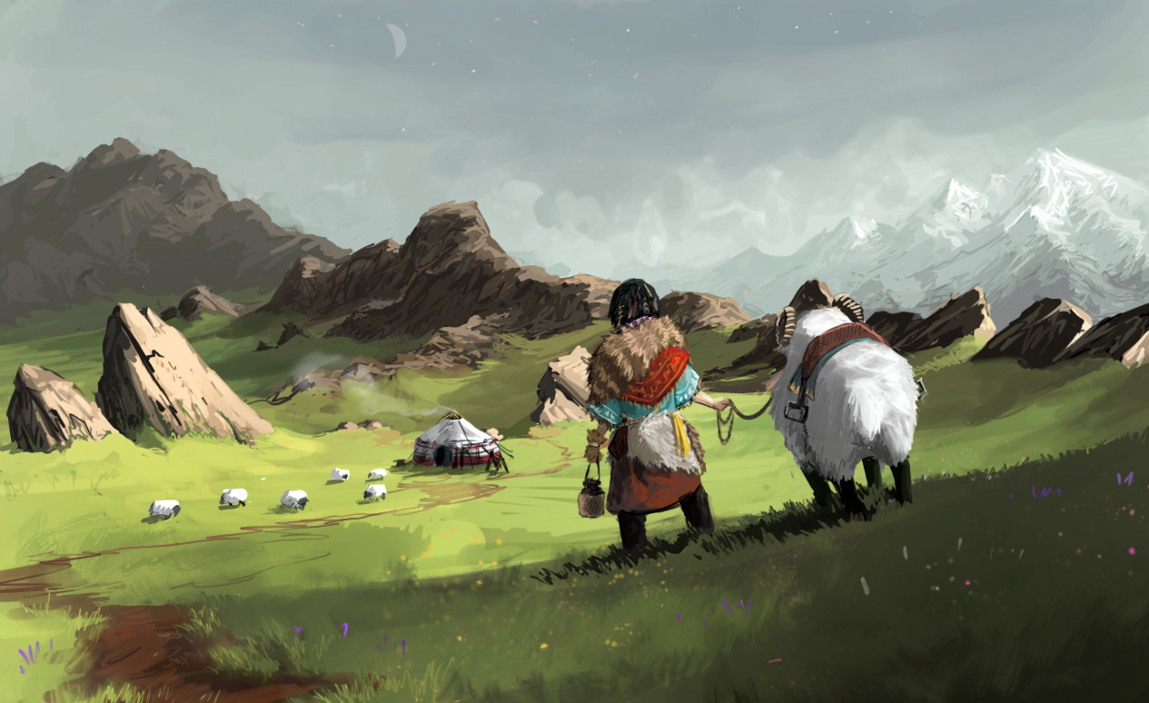ArtStation - Steppe landscape practice
