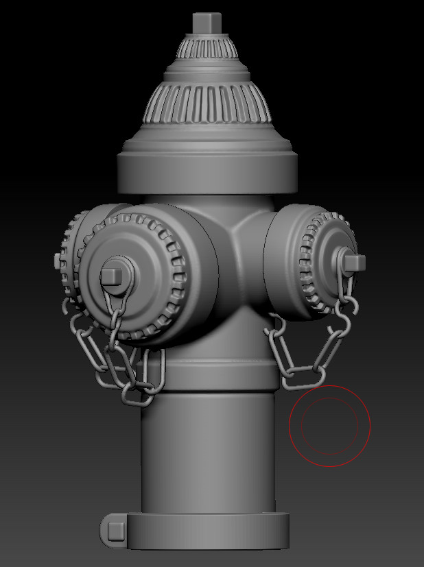 ArtStation - 3D Fire Hydrant Model Made in Zbrush