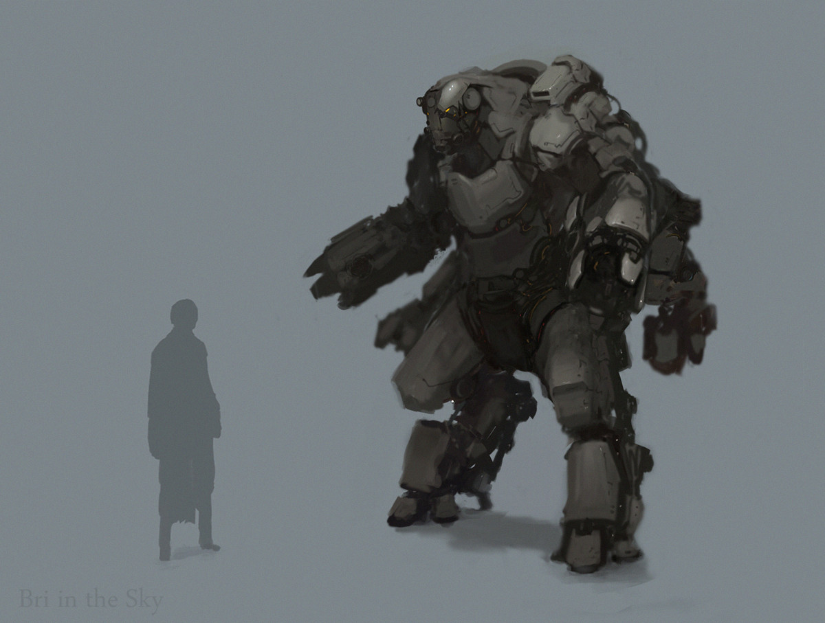 ArtStation - Concept wips- Robot Sentry and Female Scout