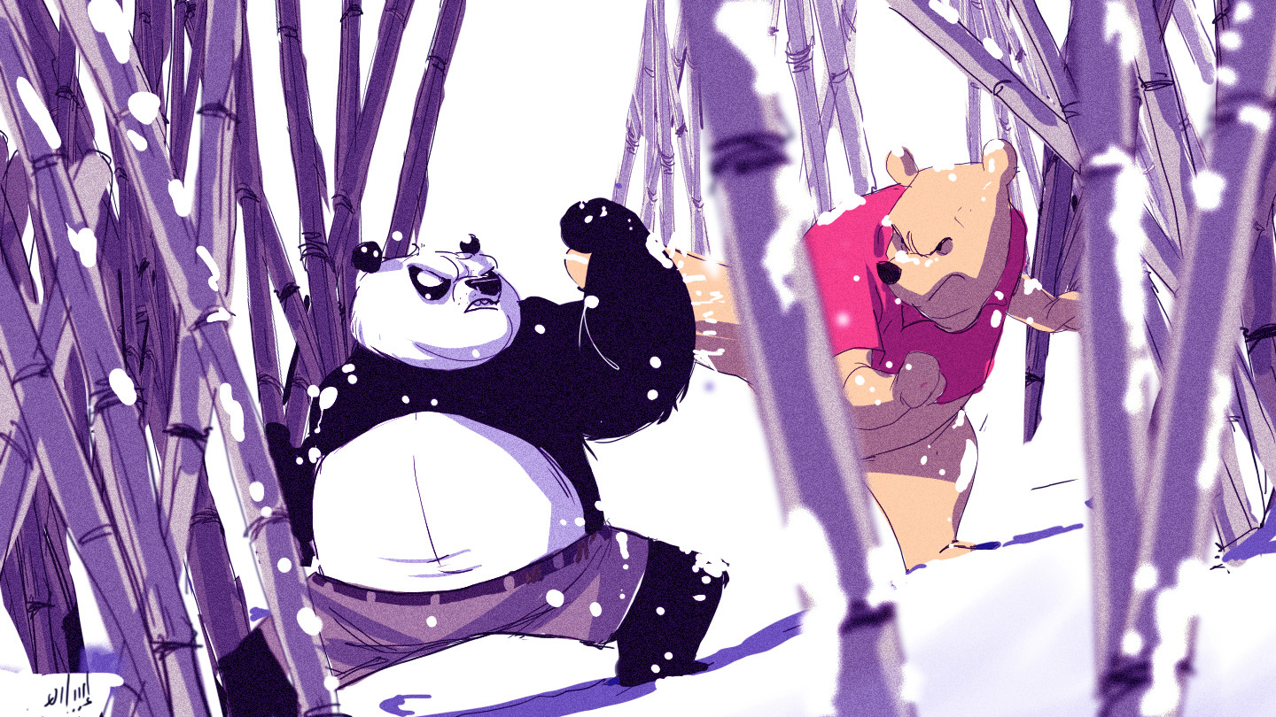 Artstation Kung Fu Panda Vs Pooh