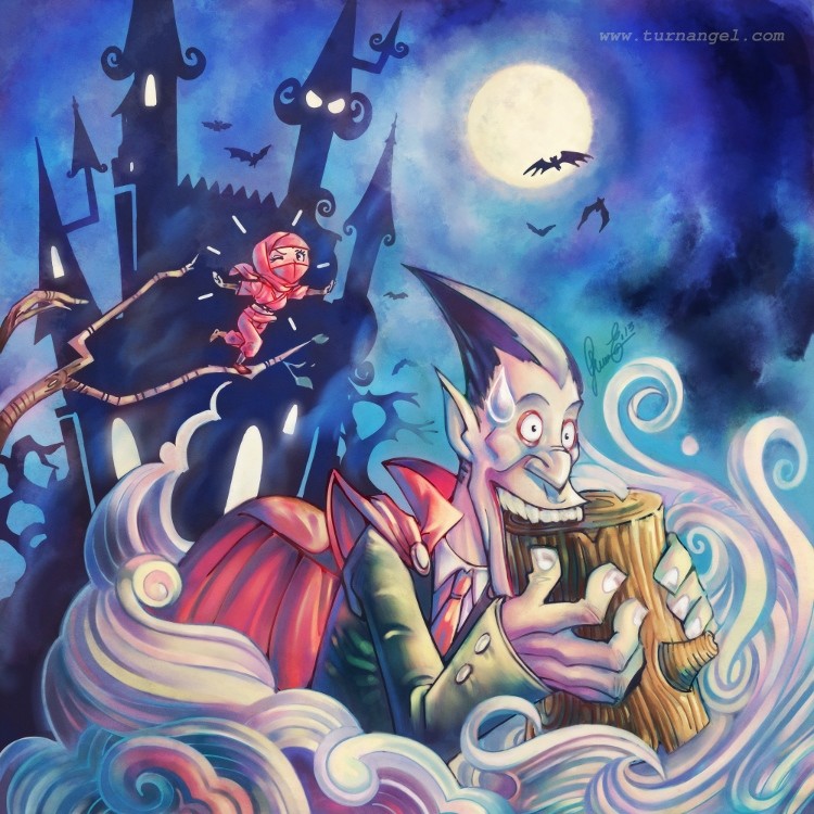 ArtStation - Kawarimi no Jutsu!! Vampire VS Kunoichi!!