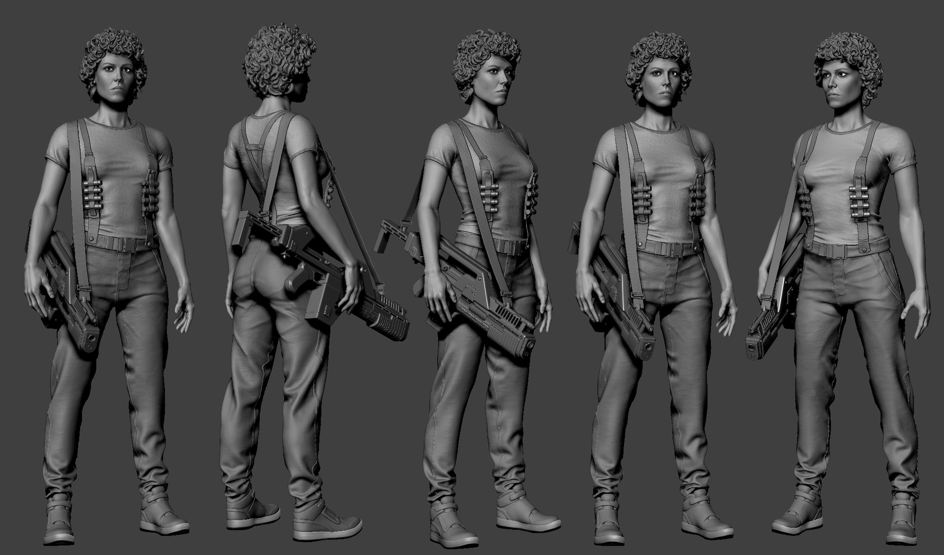 ArtStation - Ellen Ripley (Sigourney Weaver) fan art.