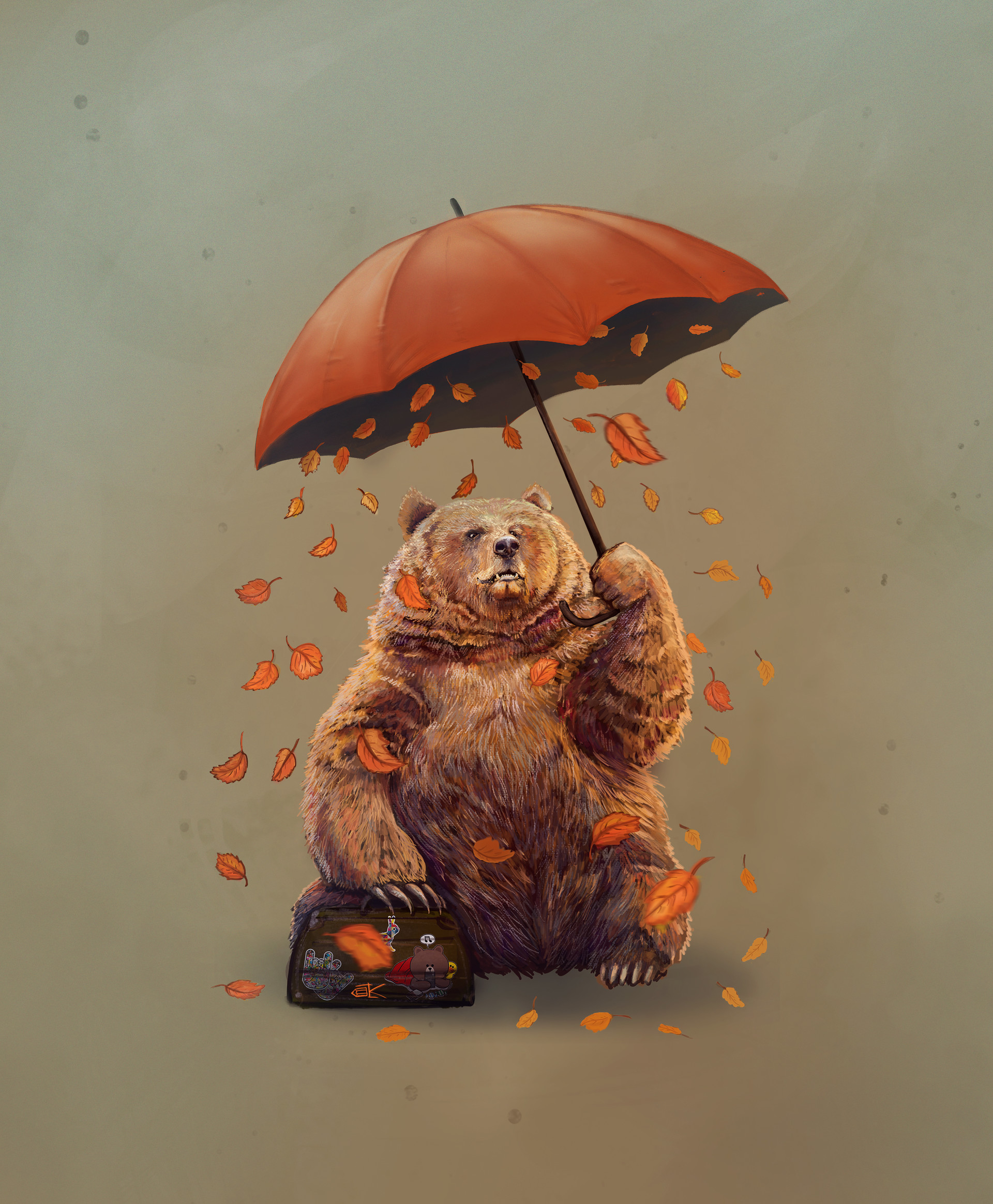 ArtStation - The bear with ambrella