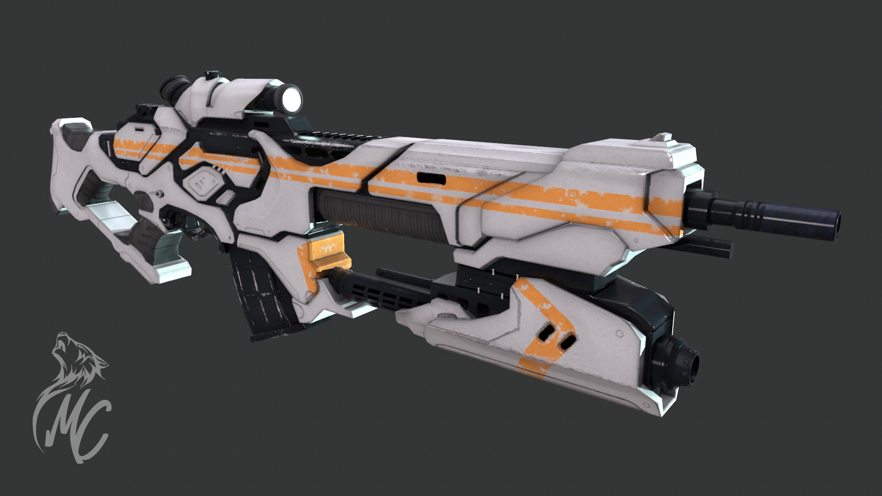 ArtStation - Final Sci Fi Auto Rifle
