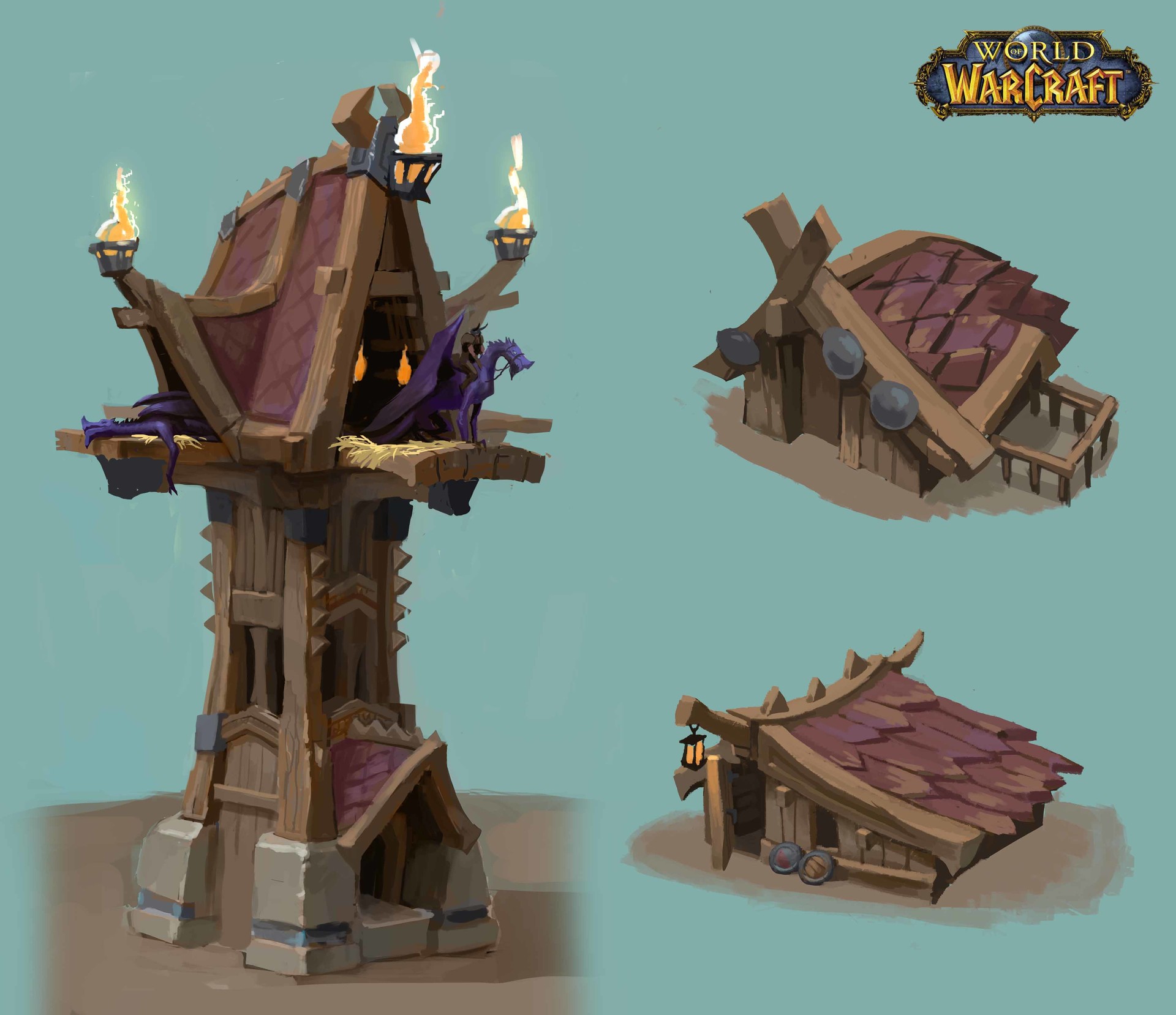 Izzy Paints - Vrykul Building Concepts for World of Warcraft