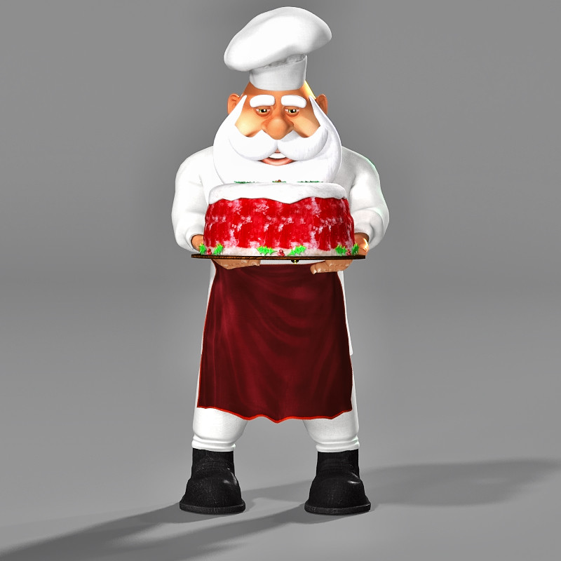 Chikako Hatanaka - Toon Santa 15 Countdown: Chef Santa Rendered in Poser 11