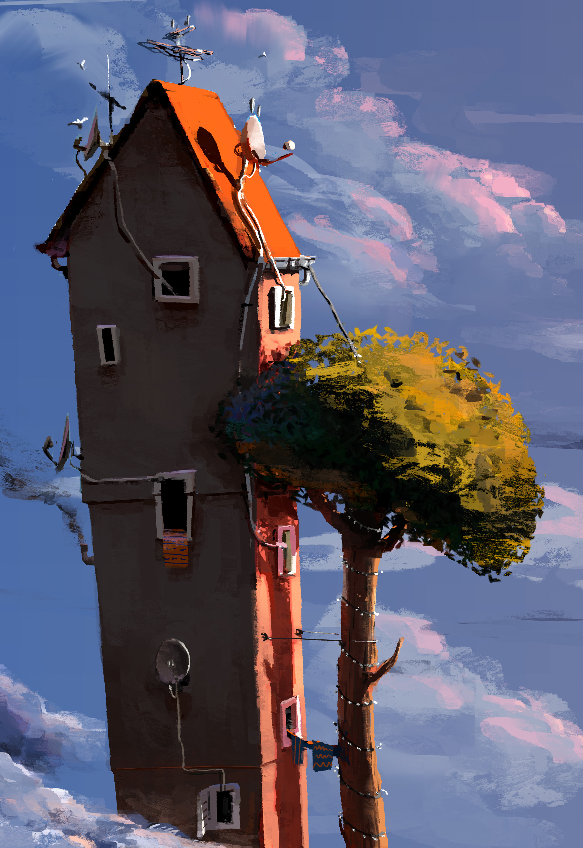 ArtStation - Treehouse Sketch