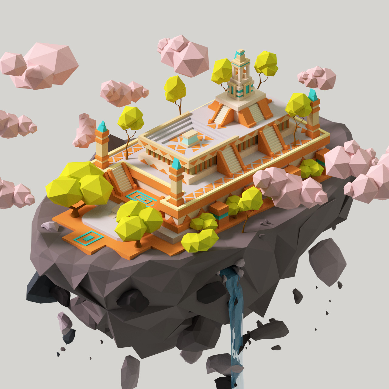 ArtStation - Isometric Temple