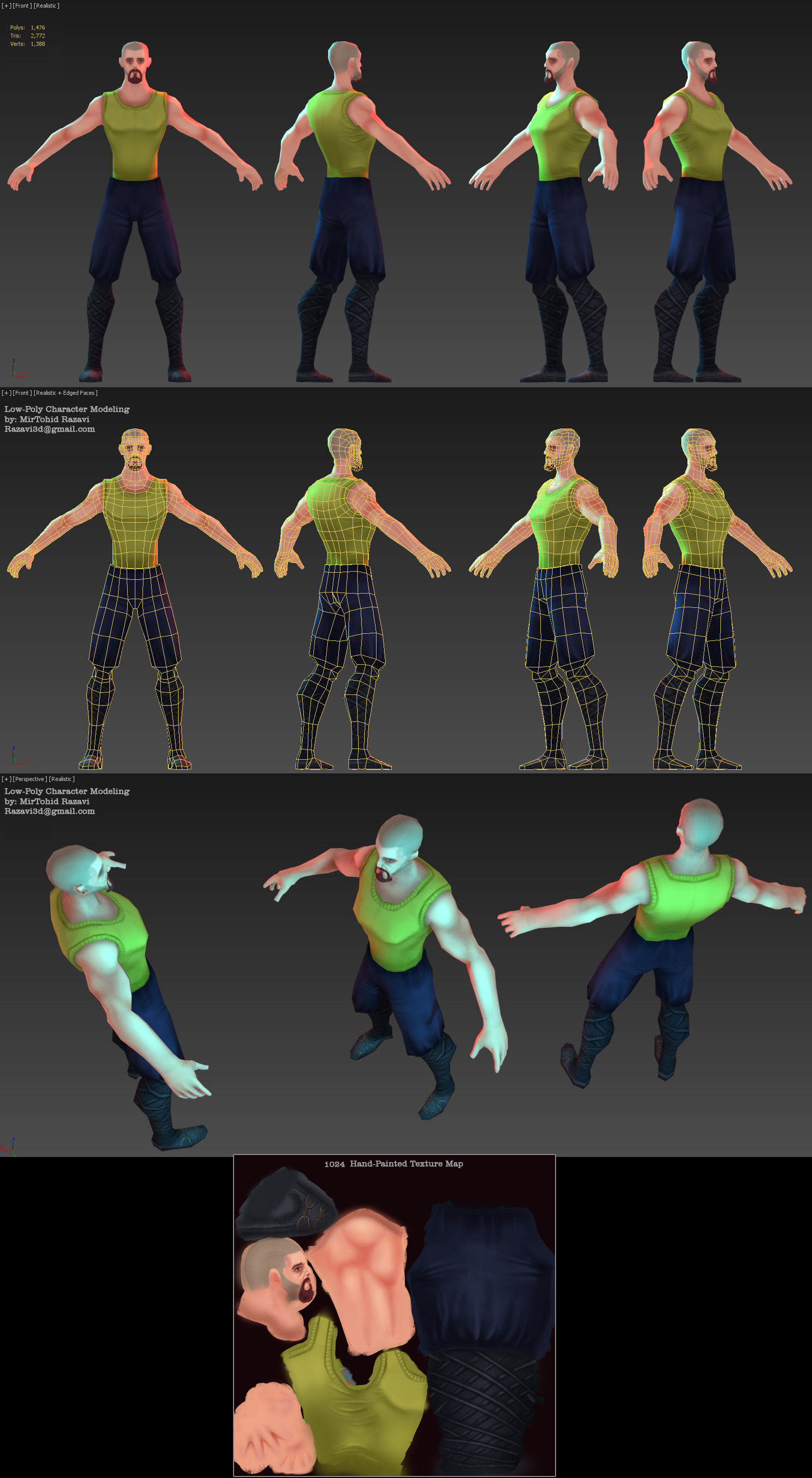 Mir Tohid Razavi - Low-Poly Game Character