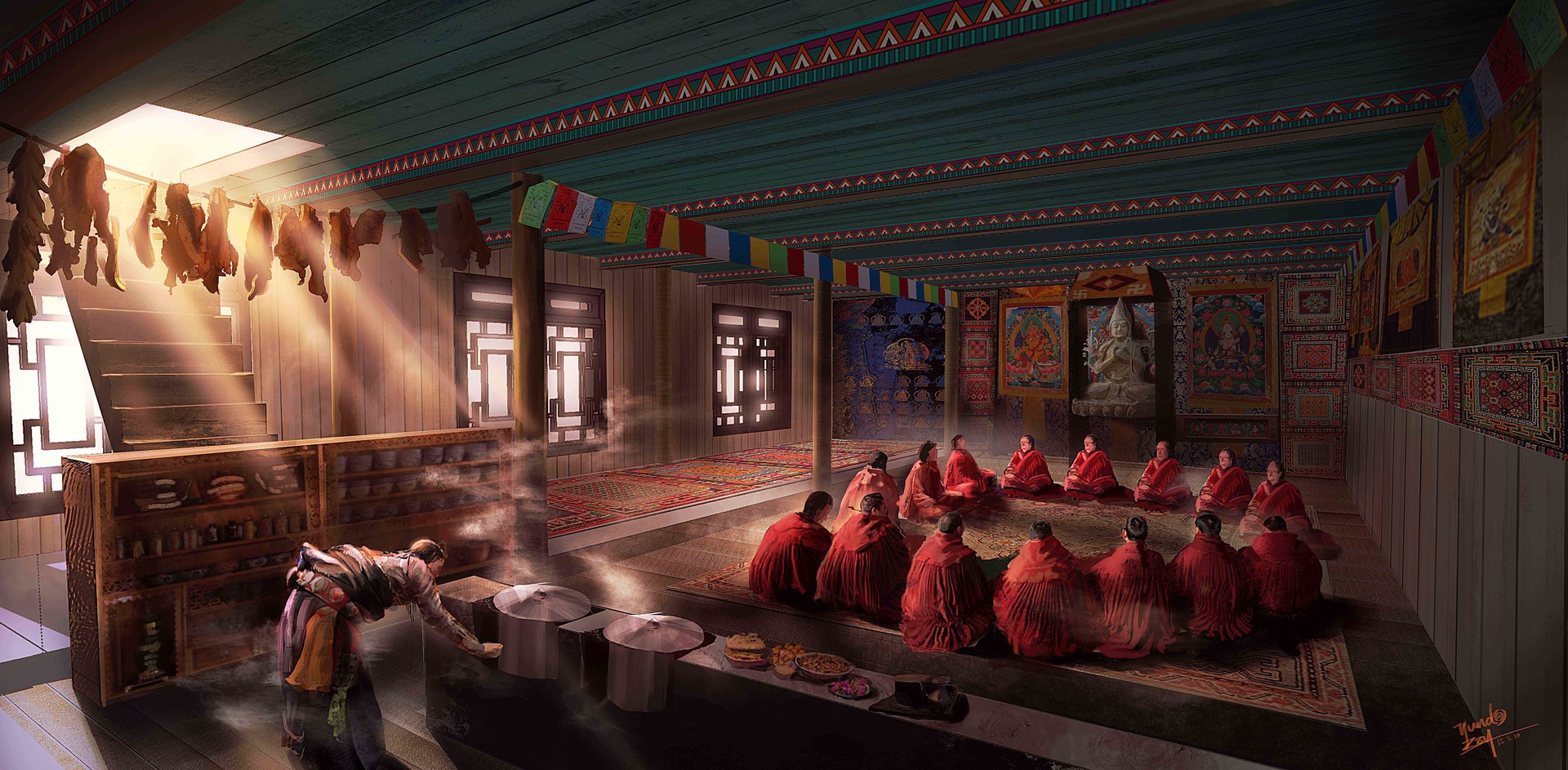 ArtStation - Tibetan room